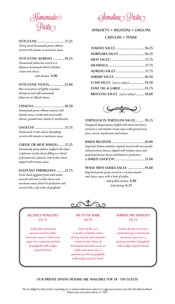 Main Menu - Sabatino's